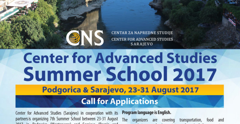 CALL FOR APPLICATIONS: CNS Summer School 2017 – CNS